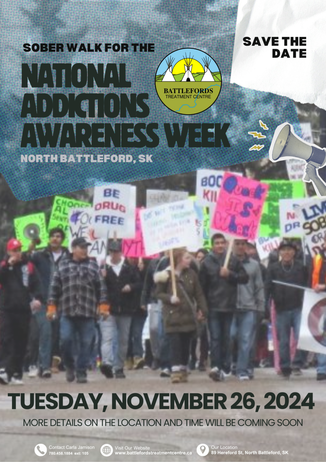 BTC Sober Walk Poster 2024 - Poundmaker's Lodge Treatment Centres